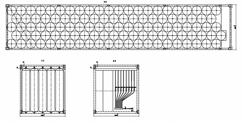 20ft 40ft Hydrogen Storage Tanks - High Pressure Solutions