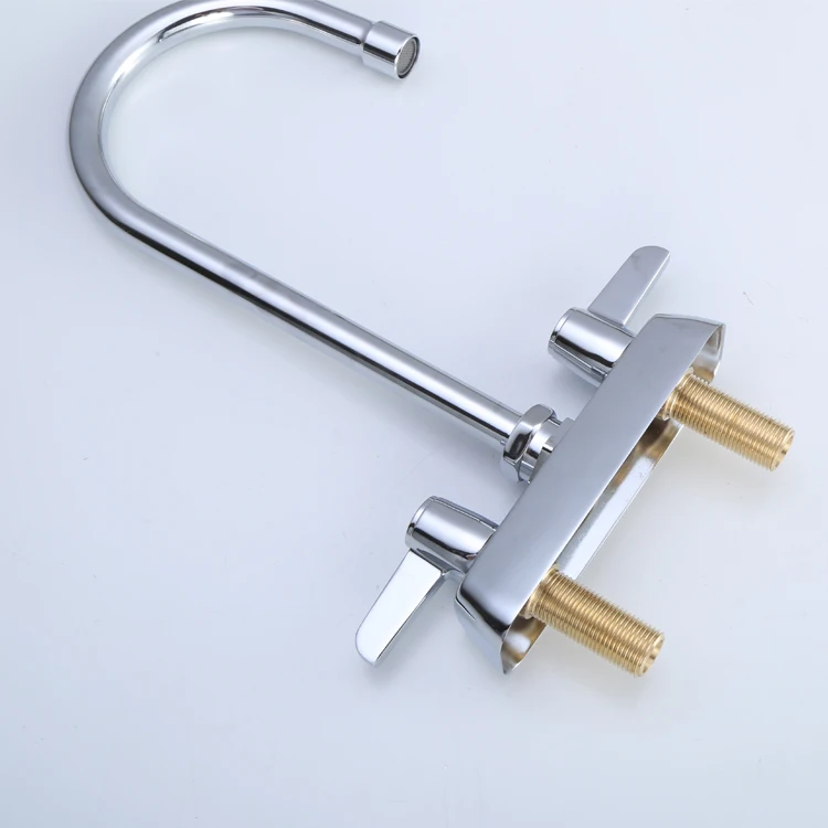 Sus 304 Dual Two Handle Deck Mount Hot Cold Kitchen Taps - Buy Dual ...