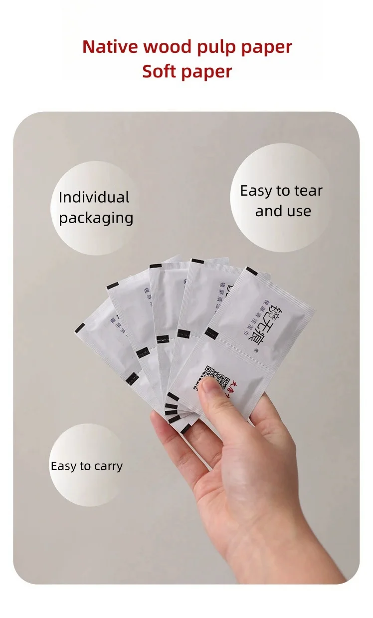 Individual Pack Cotton Wipe Pure Water for Travel & More