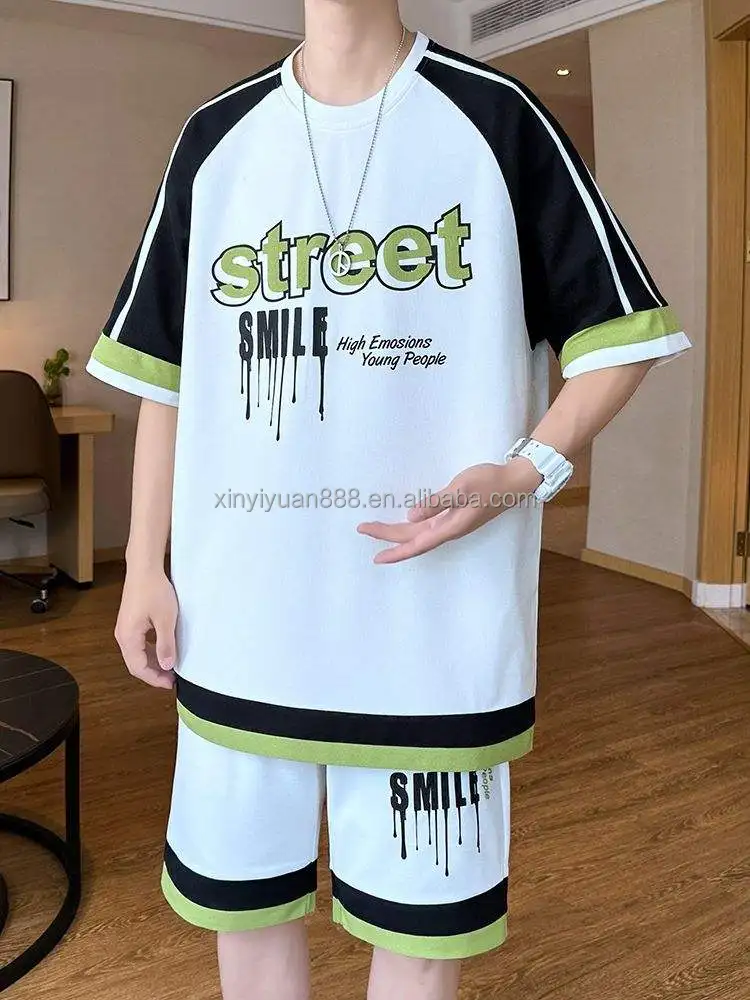 Short Set Men Shorts And T-shirt Set Men's Clothing Summer Shorts ...