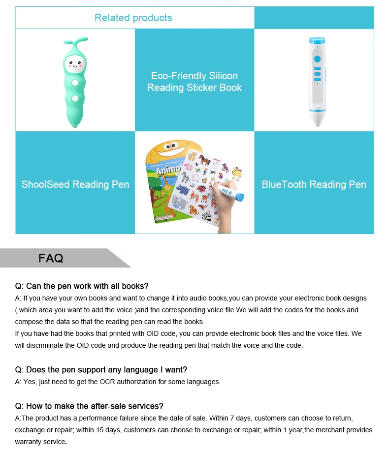 Oem Factory Electronic Multi-languages Read Pen Point Of Reading Pen ...