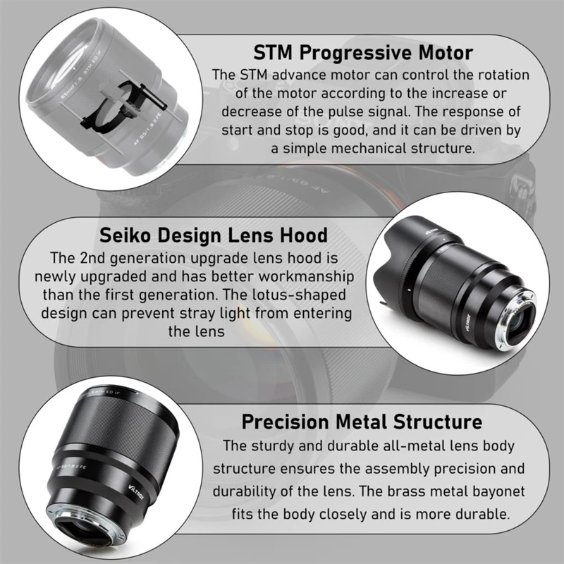 Viltrox 85mm F1.8 Ii Stm Full Frame Portrait Lens Large Aperture Af Mf ...