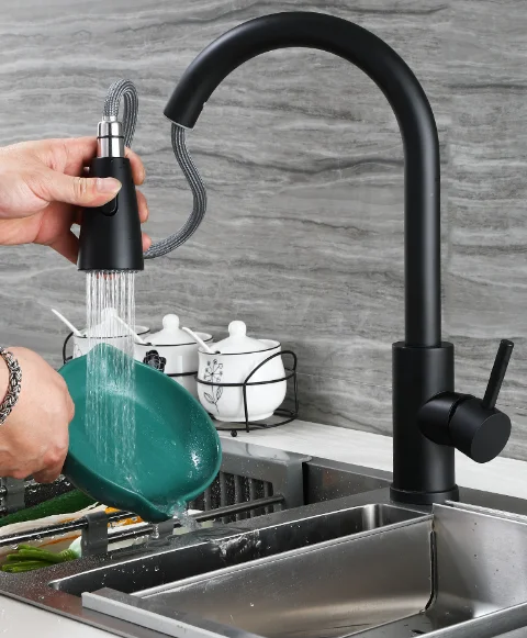 304 Stainless Steel Kitchen Faucet Water Tap Modern Kichen Taps Brass ...