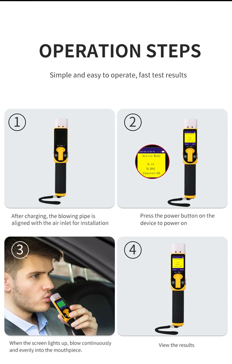 Alcopatrol Breath Alcohol Tester - Precision & Portability