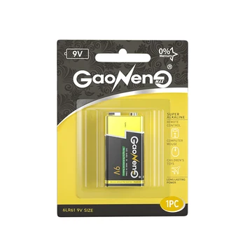 Gaonengmax 9v Piles Alkaline Pilas Dry Battery La Pile 6lr61 Alkaline ...