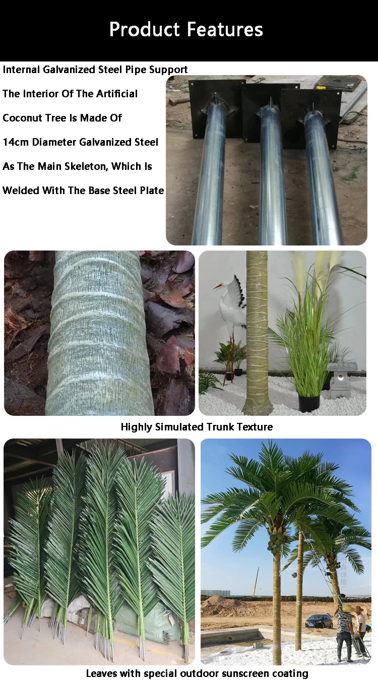 Fake Coconut Palm Plants - Natural Touch for Outdoor Decor