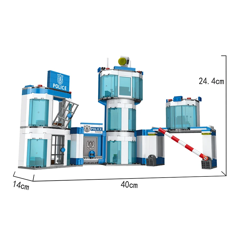 Cogo 731 Pcs Intelligent Blocks Swat Station Building Block Plastic ...