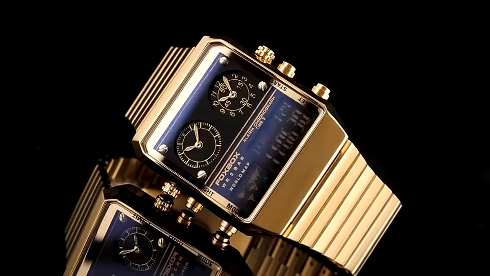 Foxbox Watch Men Waterproof Analog Quartz Digital Clock Man Waterproof ...