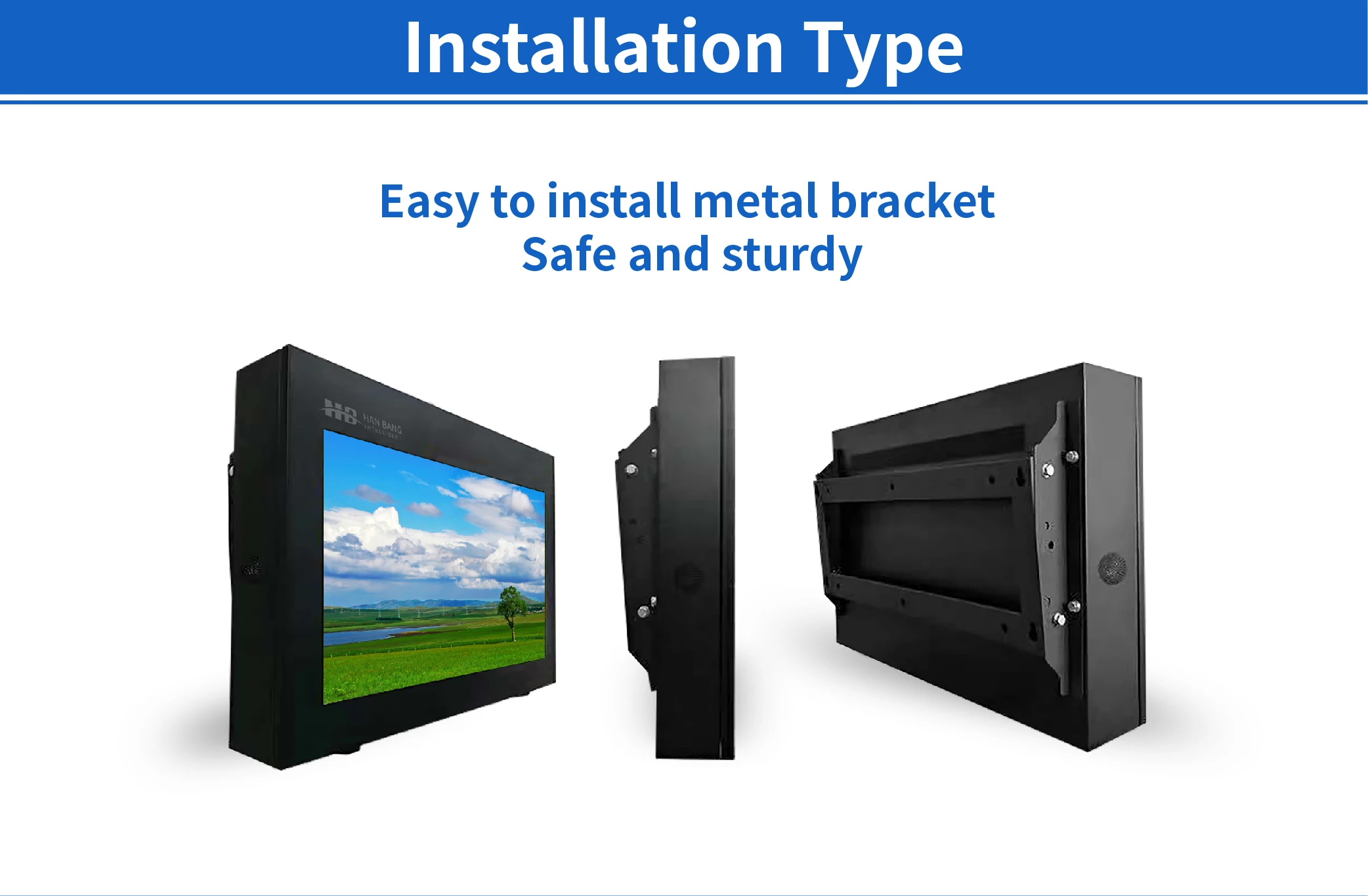 High Brightness HD LCD Kiosk Digital Signage Outdoor Road Street Use ...