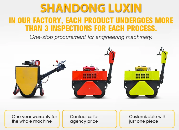 Small Walk-Behind Double Drum Hydraulic 500kg 800kg Mini Road Roller ...