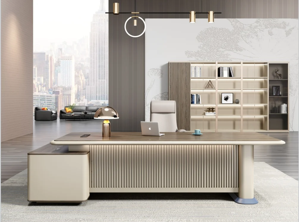 Luxury Boss Executive Office Table & Chair - Modern L Shaped