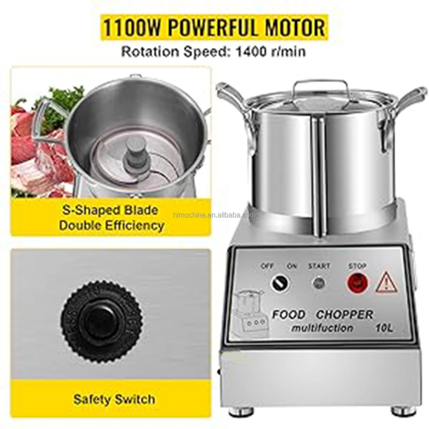Mini Commercial Vegetable Chopper Onion Garlic Carrot Cabbage Automatic ...