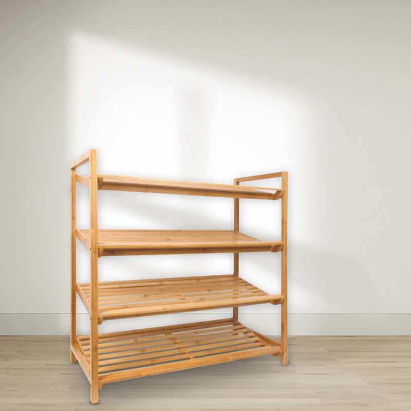 4 Tier Bamboo Wood Shoe Rack Home Storage Organization Shoe Rack - Buy ...