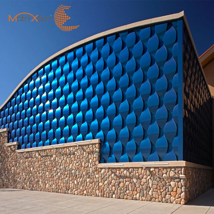3d Triangle Aluminum Panel Cladding Design Panels Perforation Wall ...