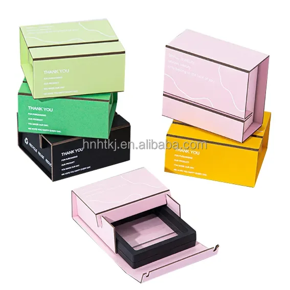 Custom Logo Cardboard Folding Jewelry Box Free Sample Pe Plastic Pe ...