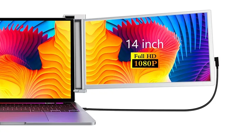14 Inch Dual Laptop Screen Extender 1080p Ips Fhd Gaming Portable ...