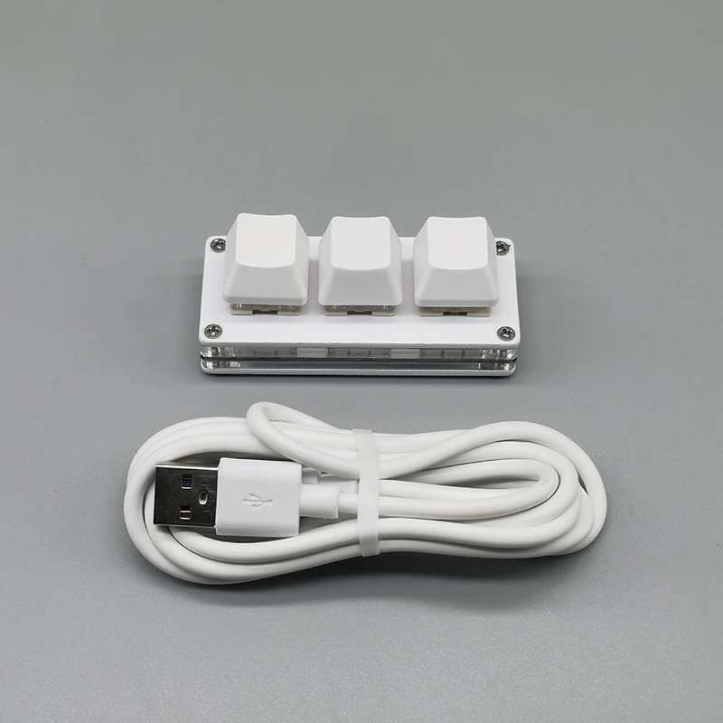 Wired Mini 3-Key Keypad for Gaming - RGB Programmable