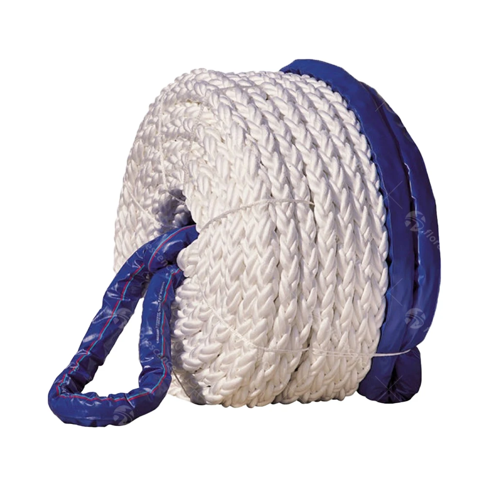 8 Strand Nylon Marine Mooring Rope High Strength Polyamide White Color ...