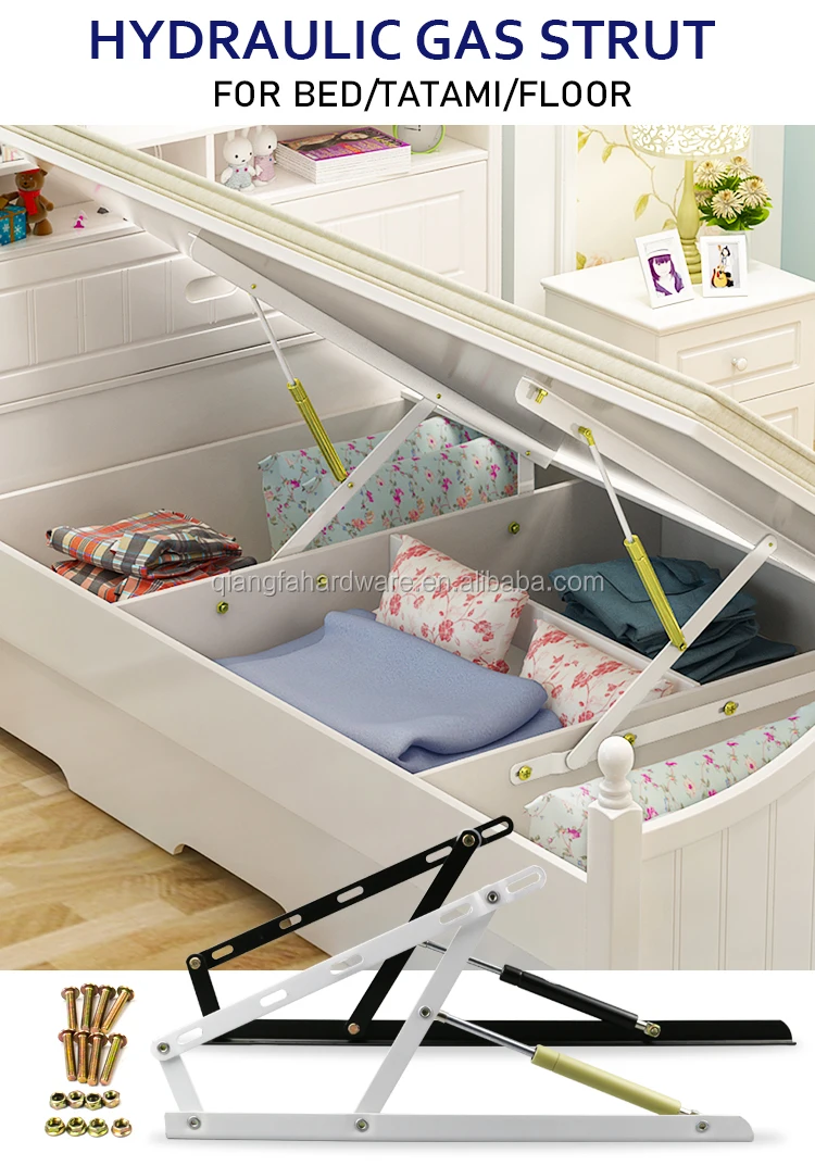 75CM Pneumatic Storage Bed Lift Mechanism Heavy Duty Gas Spring Bed ...