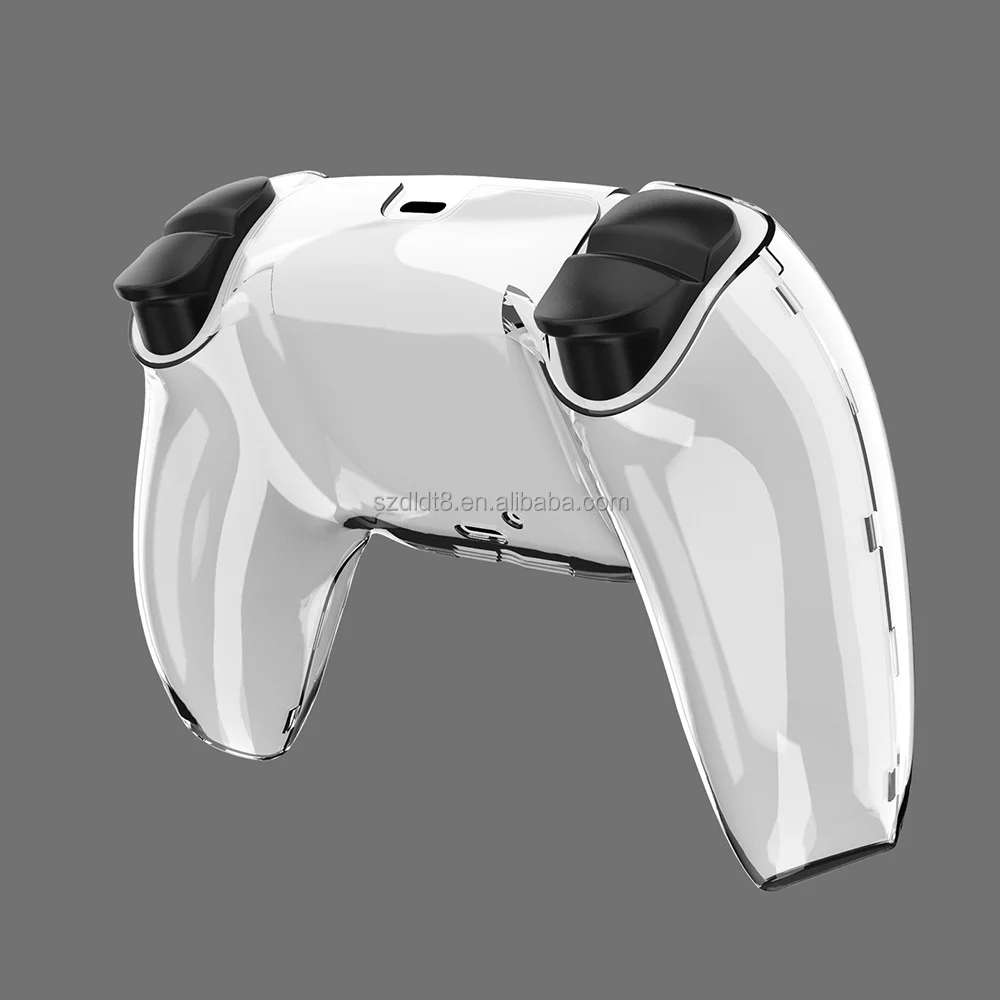 Clear Transparent Gray PS5 Controller Shell Case for Repair & OEM