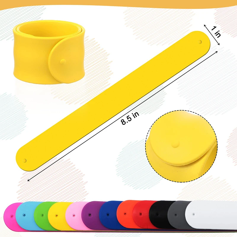 Wholesale Custom Logo Wide Slap Silicone Band Rubber Snap Wristband ...