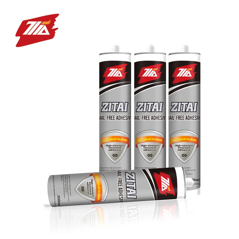 Alibaba.com: Zitai Nail-Free Adhesive Glue White Silicone Spray for Construction, Woodworking ...