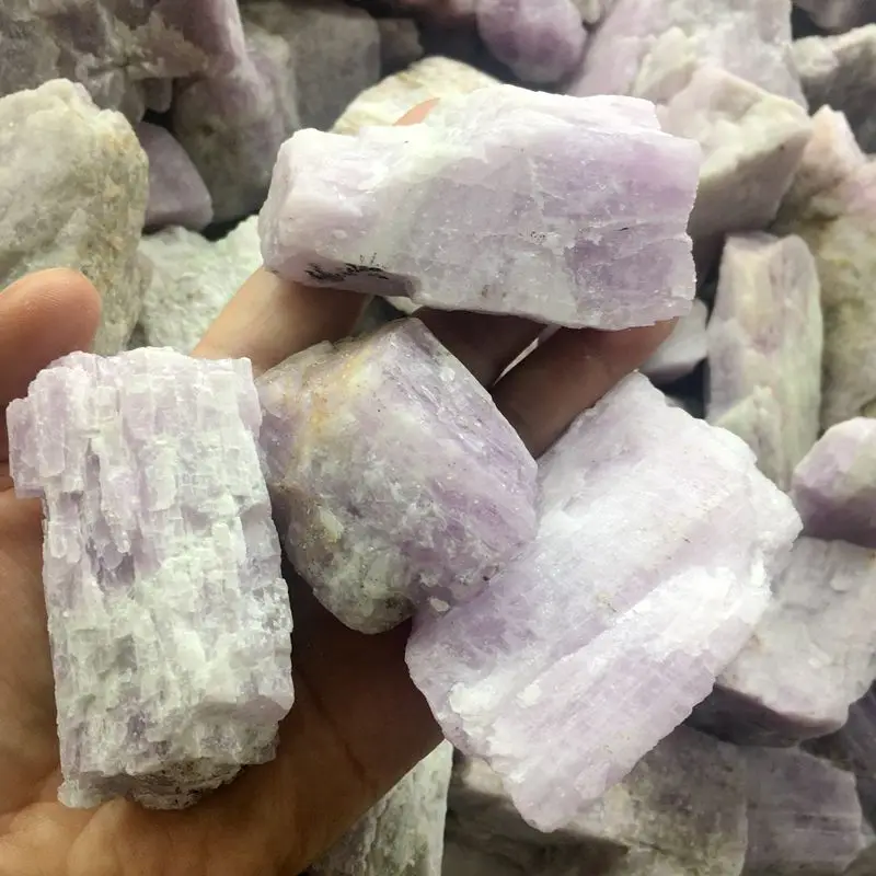 Wholesale Natural Spodumene Rough Stones Purple Kunzite Crystal Raw ...