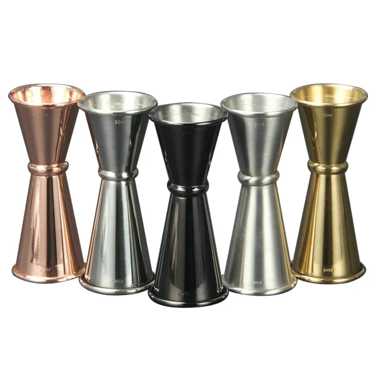 304 Stainless Steel Roll-Rim Jigger Caduated Ounce Measuring Cups ...