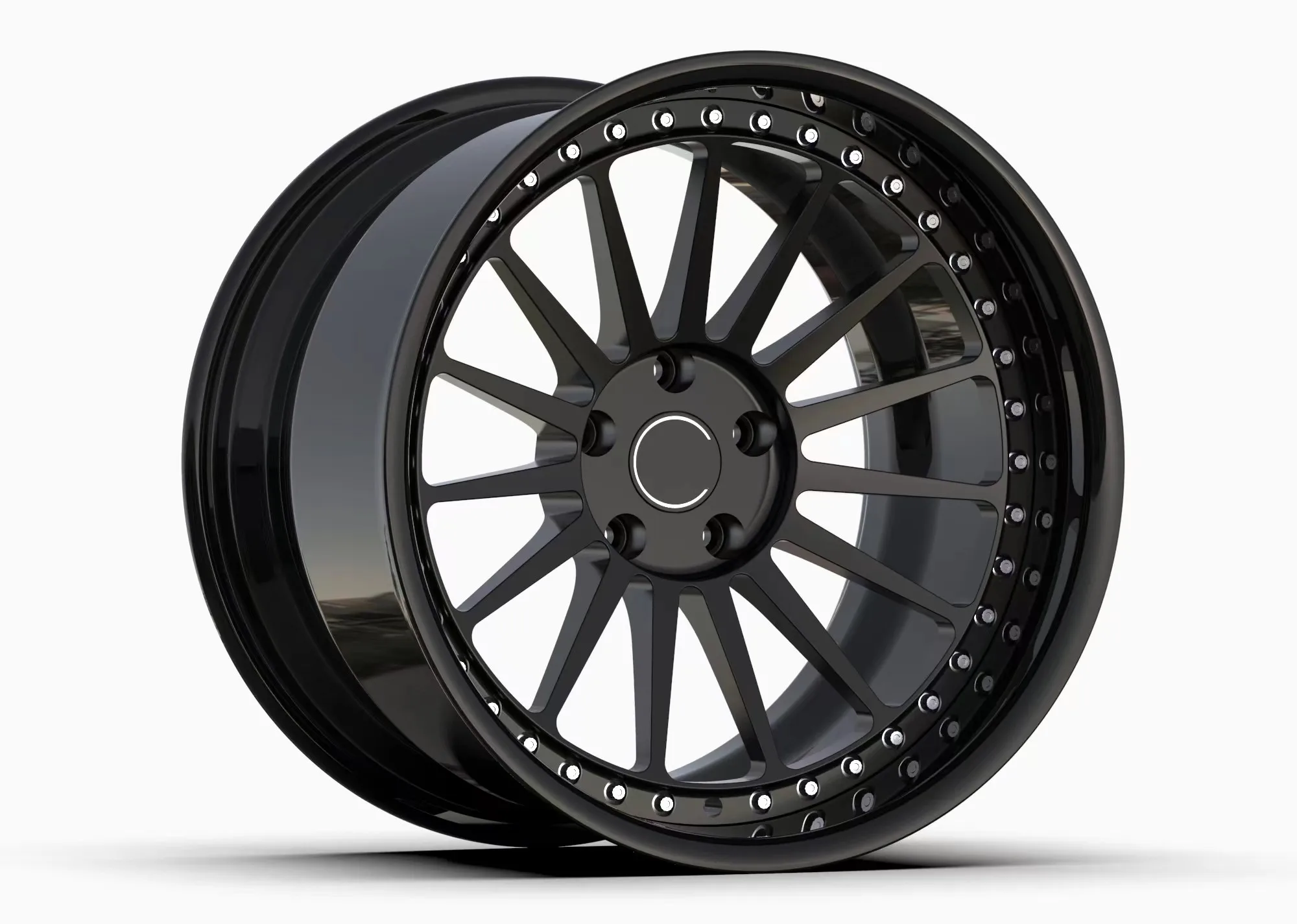 Weiya Gloss Black Barrel Matt Black Cener Disc Reverse Mount 2 Piece ...