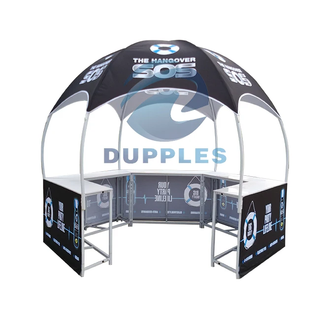 Customized Branding Geodesic Collapsible Booth Canopy Dome Kiosk Tent ...
