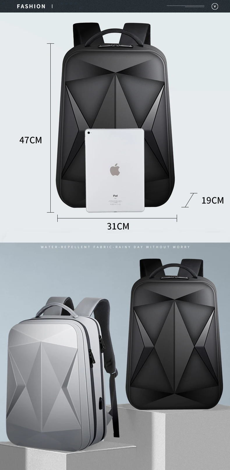 Custom Quality Mens Eva Backpacks Hard Shell Waterproof Luxury Business ...