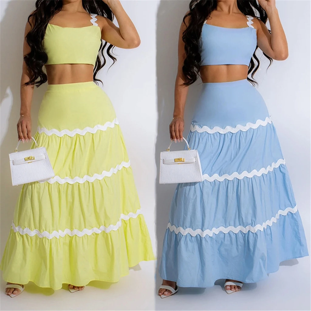 ZHEZHE Fashion Summer Sexy Outfit Women Boutique Street Wear Sleeveless ...