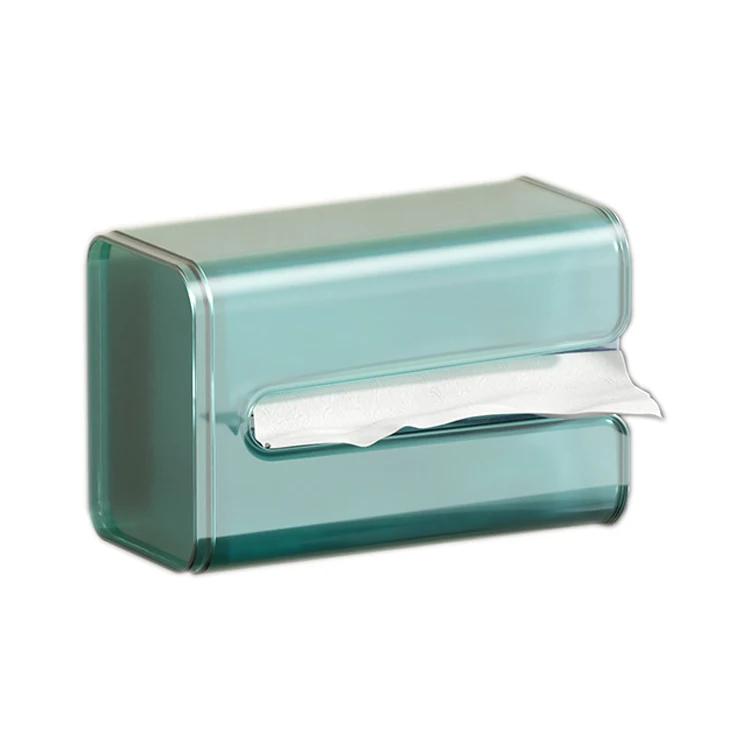 Vacuum Suction Wall-mounted Bathroom Tissue Cover Holder Plastic Tissue ...