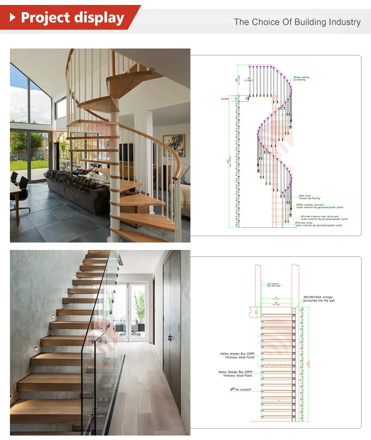 Luxury Modern Staircase Stack Stair Design for Offices