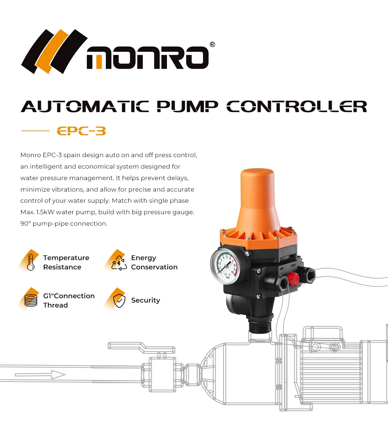 Monro EPC-3 Automatic Pump Control Electronic Pressure Controller for ...