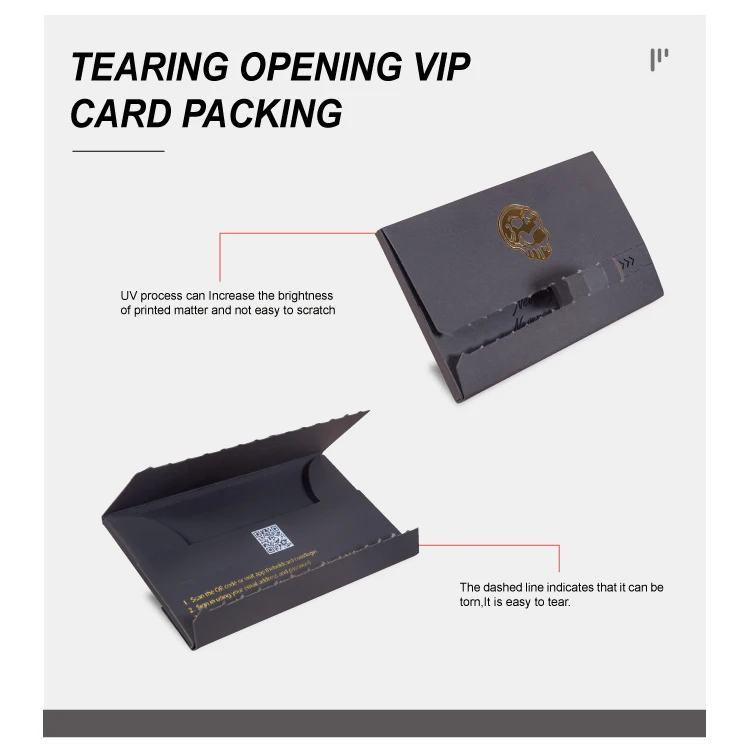 Luxury Black Gold Foil Logo Flip Gift Box Customized Gift Card Vip Card ...