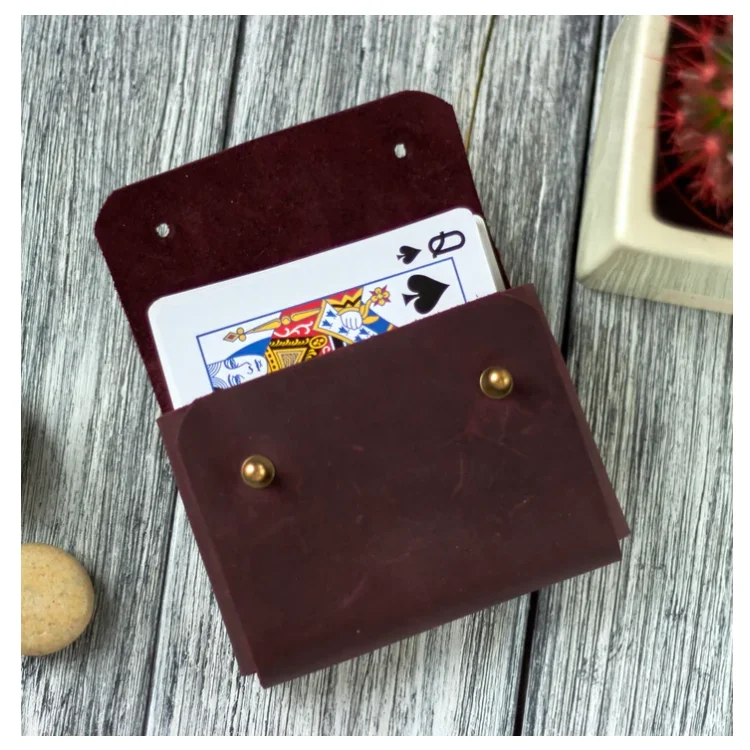 Personalized Leather Playing Card Case Gift For Poker Players Groomsmen ...