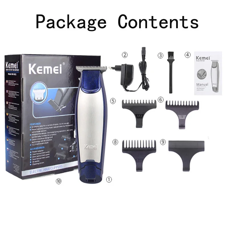 Kemei Km 5021 3 In 1 Professional Hair Clippers Rechargeable 0mm ...