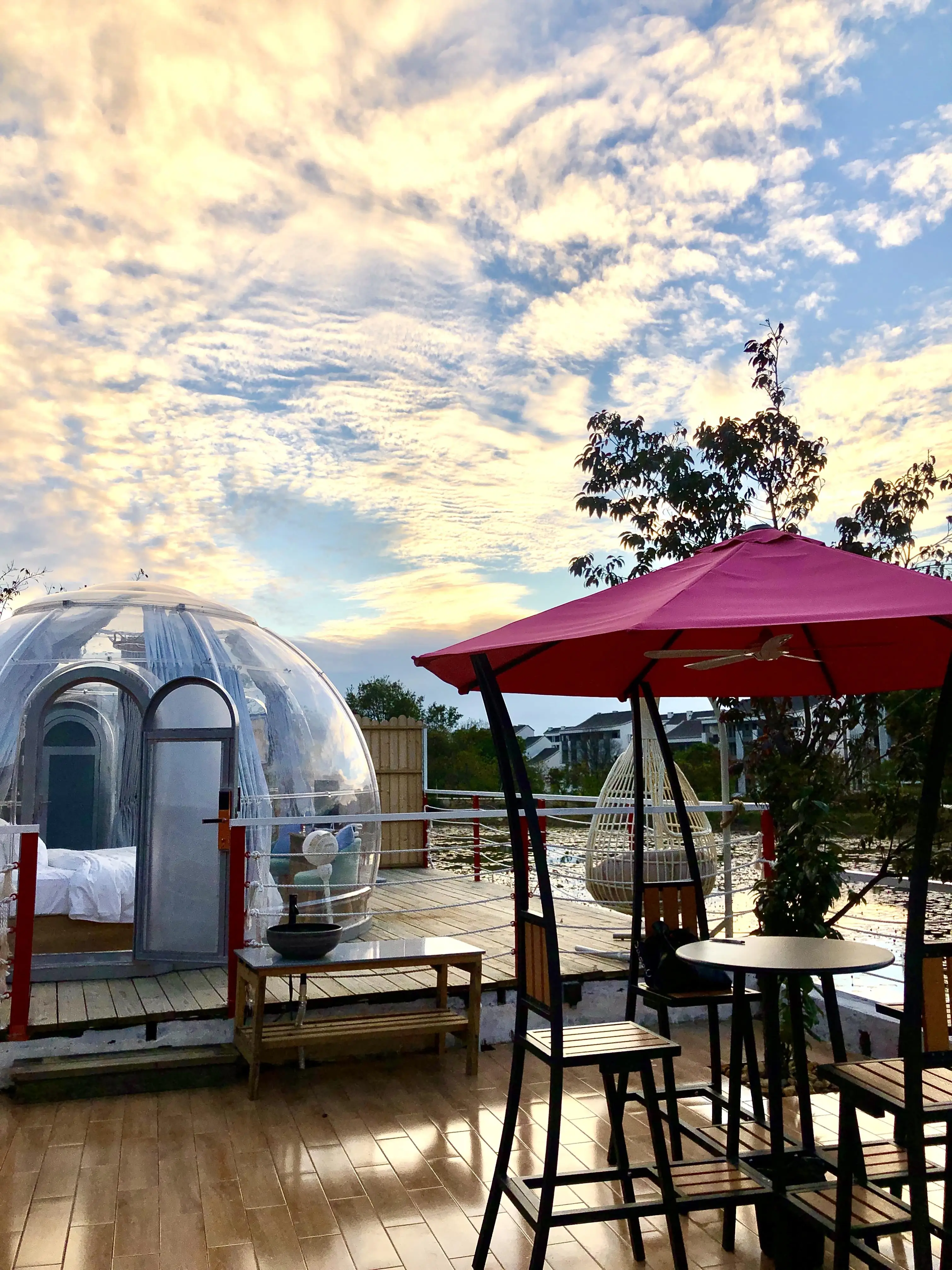 Pc Dome Tent Prefab Garden Igloo Transparent Glamping Dome Sun House ...