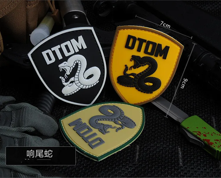 Wholesale Skull Frog Sidewinder Tactical Patches 3d Pvc Rubber Morale ...