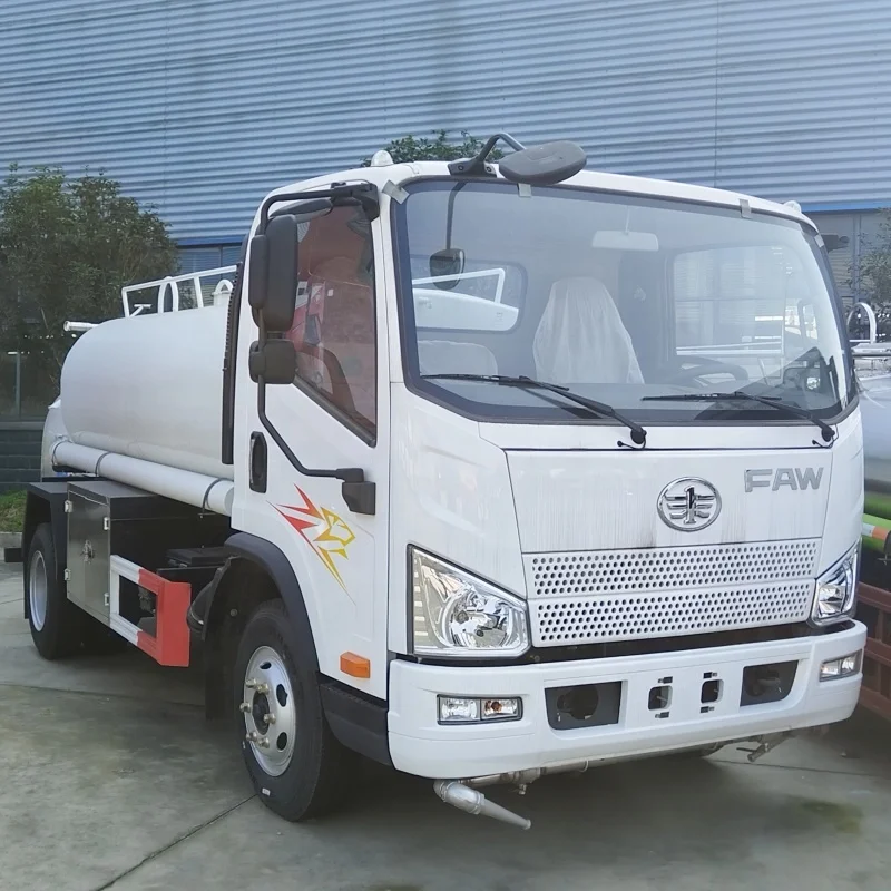 Small FAW 5000L Drinking Water Delivery Tank Truck Drinking Water Cart ...