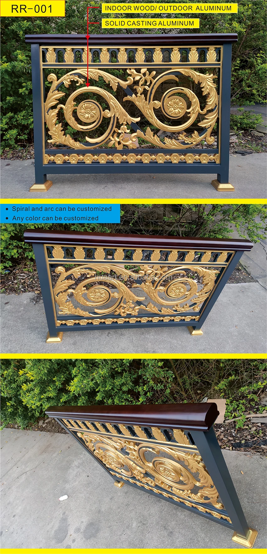 Modern Terrace Railing Designs Exterior Wrought Iron Handrails Parapet ...