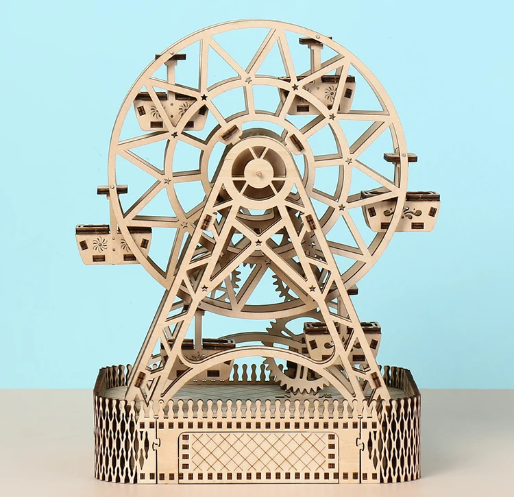 Ferris Wheel Of Happiness Diy Toy Construction Wooden Model Puzzle ...