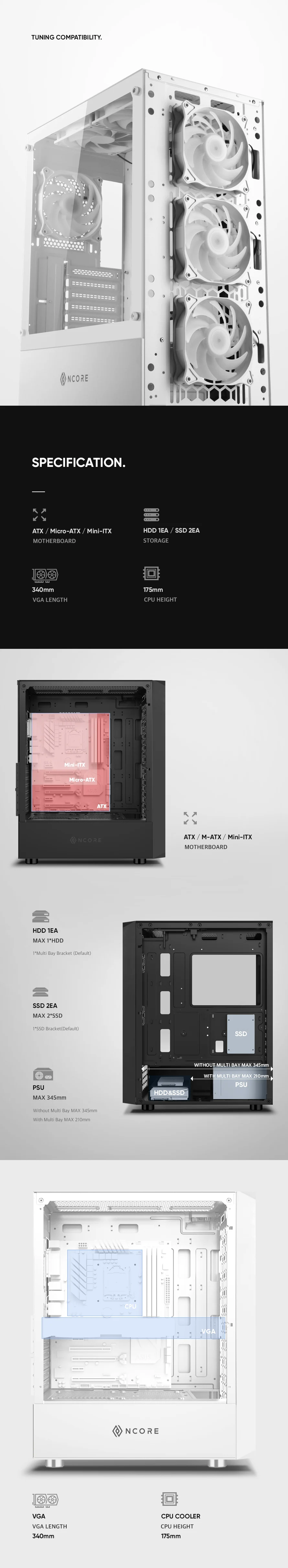 ABKO G30 BK Mid Tower Micro ATX Gaming Case Front Mesh Design 6 RGB Fans 360mm Top Radiator ...