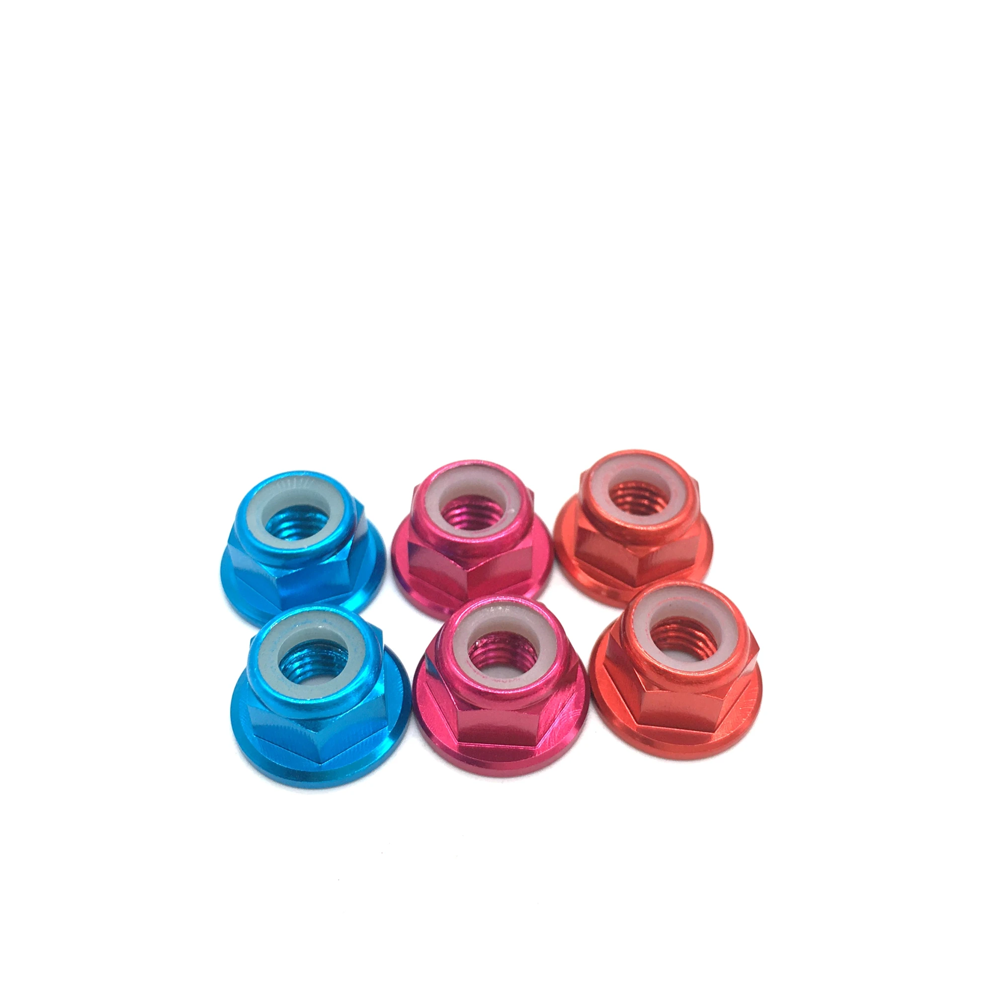 Alibaba.com: DIN 6926 Anodized Aluminum Hex Flange Nylock Nuts with Nylon Insert for Secure ...