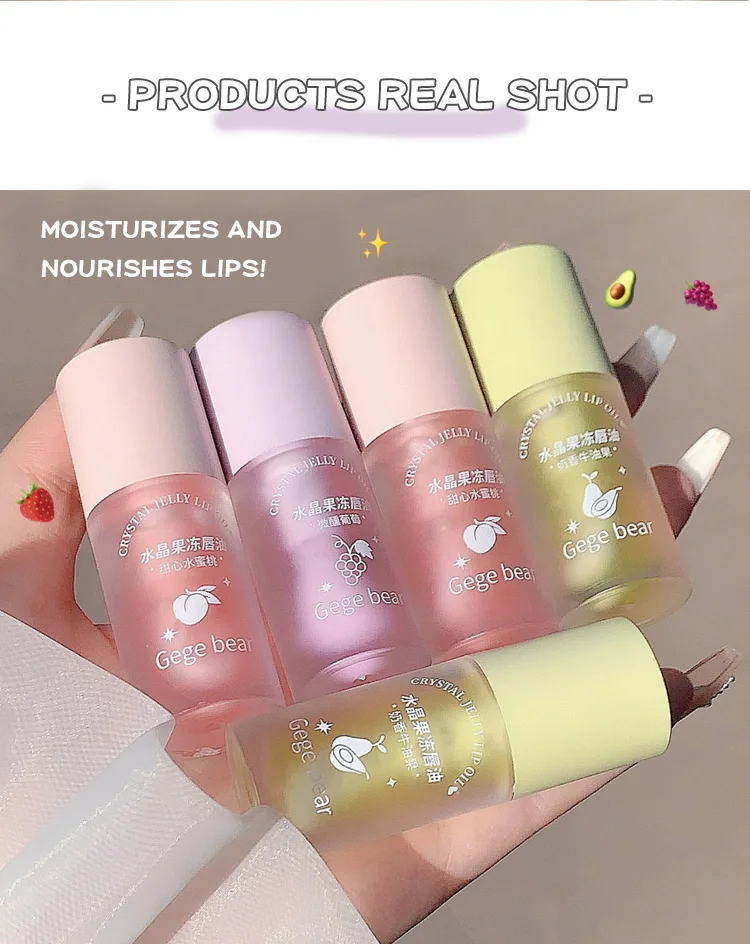 Gege Bear Clear Cute Bear Crystal Jelly Lip Gloss