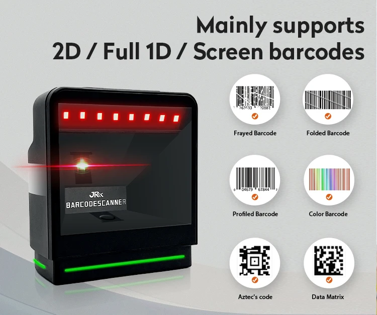 2D Omnidirectional USB Desktop Scanner T10 Large Platform 1D 2D Code ...