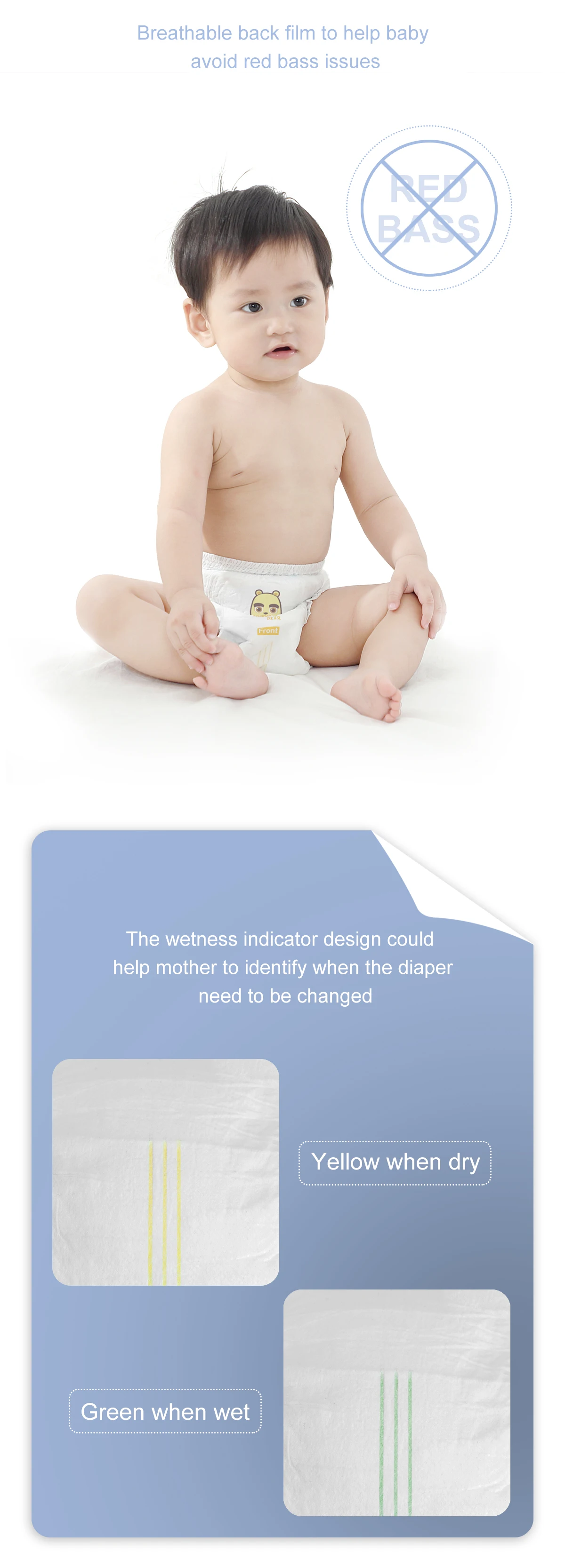 2024 Midday Bear High Quality Disposable Baby Pull Up Diaper Pants ...