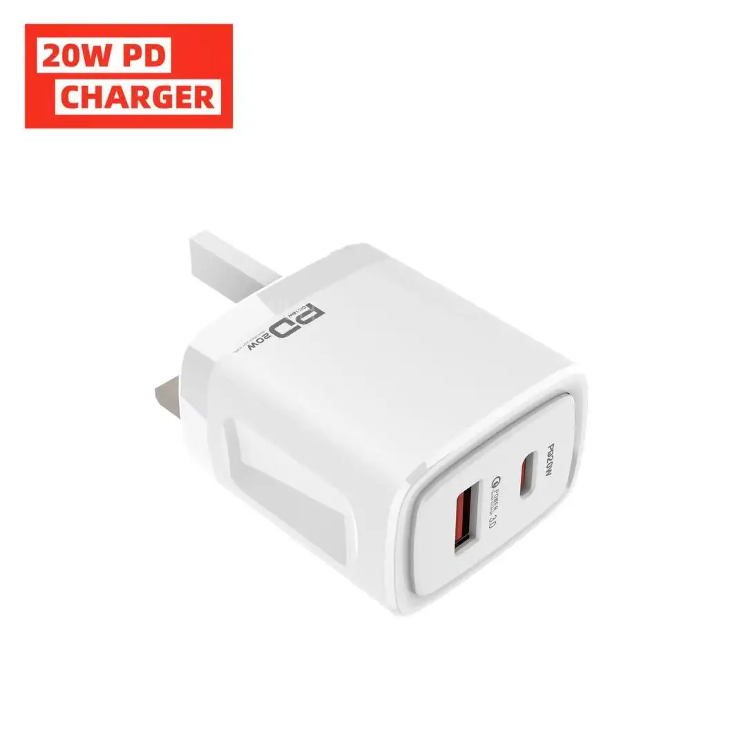 EU US Uk Plug Pd 20W Usb Type C Fast Wall Adapter 20W Usb C Charger 20W ...