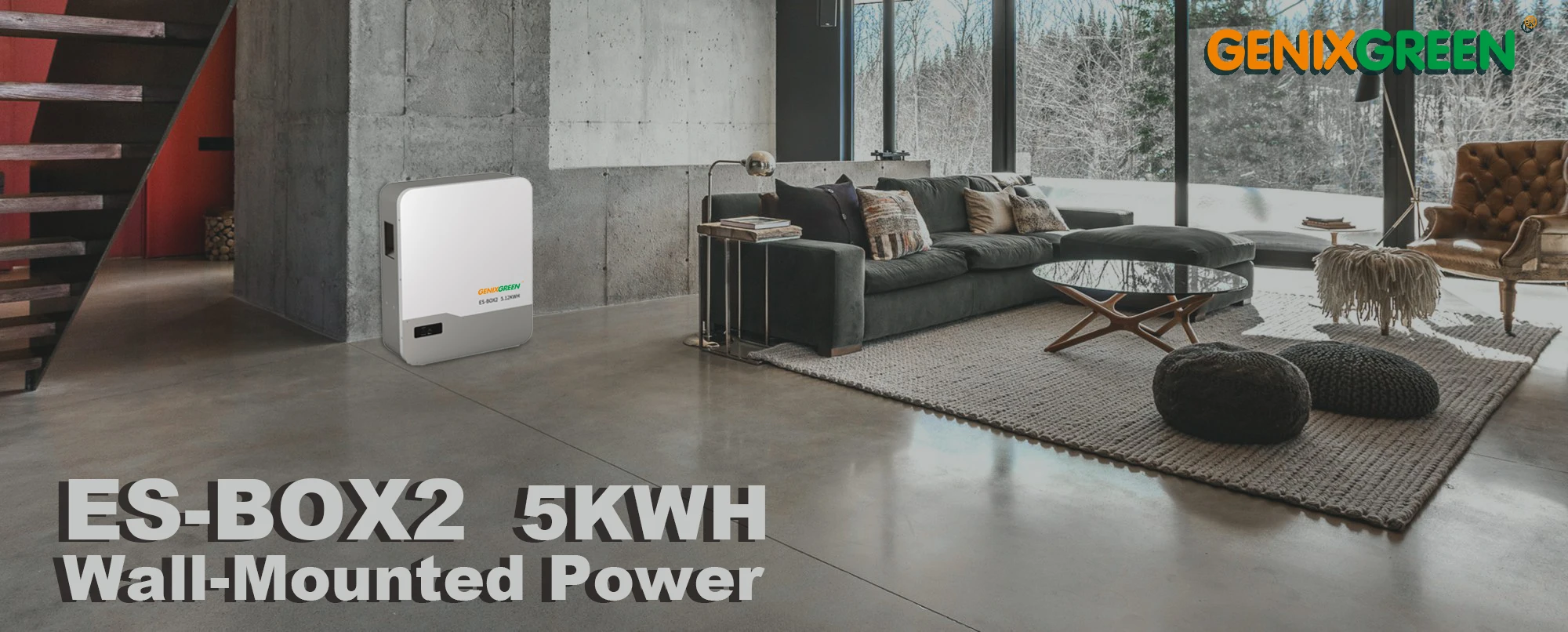 Genixgreen 6000 Cycles 80% DOD Lifepo4 Power Wall Battery